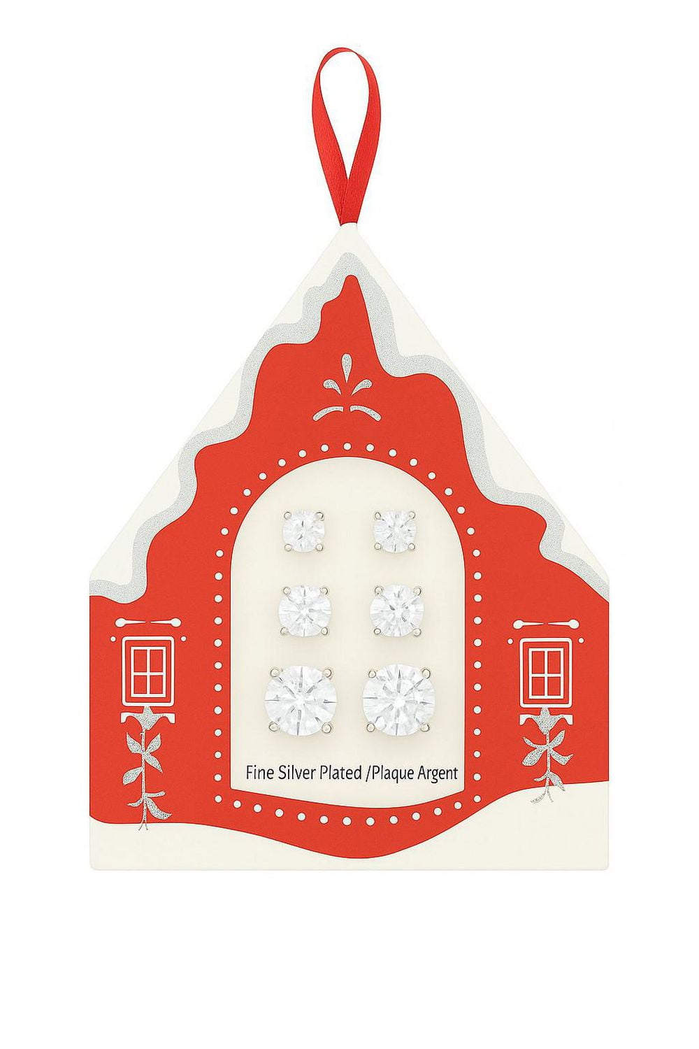 Click here for Luxury Designs Silver Plated Cubic Zirconia Stud T... prices