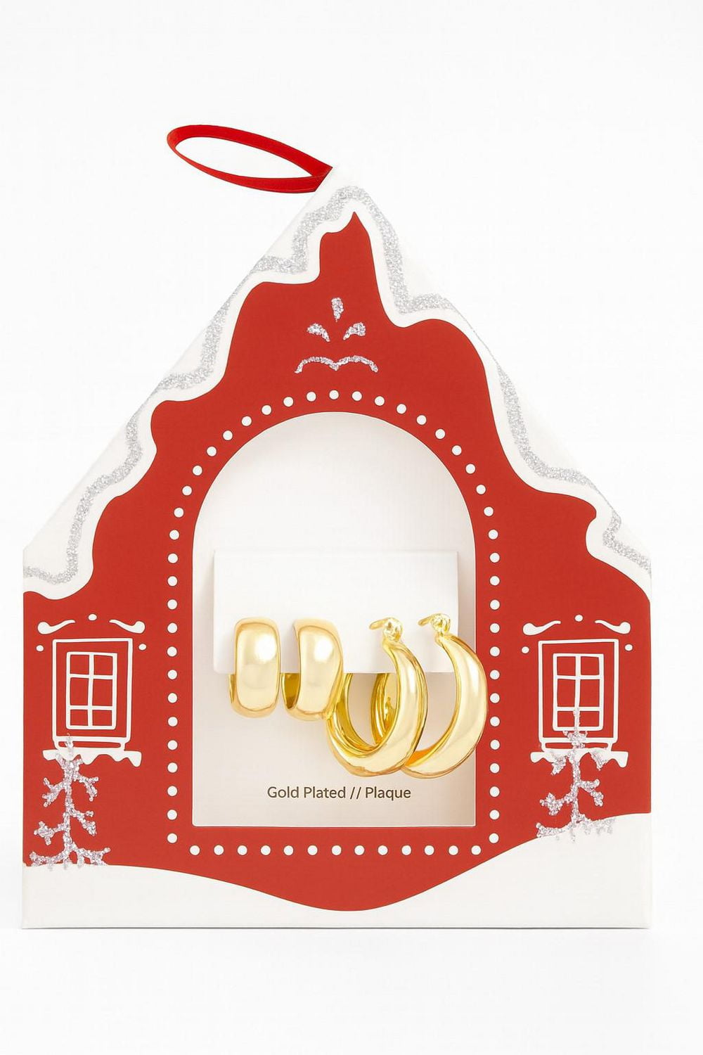 Click here for Luxury Designs Gold Plated Set Of 2 Hoops One Size prices