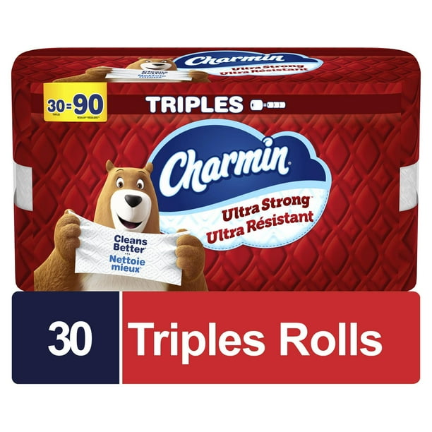 Charmin Ultra Strong Toilet Paper 30 Triple Rolls Per Roll, 30CT ...
