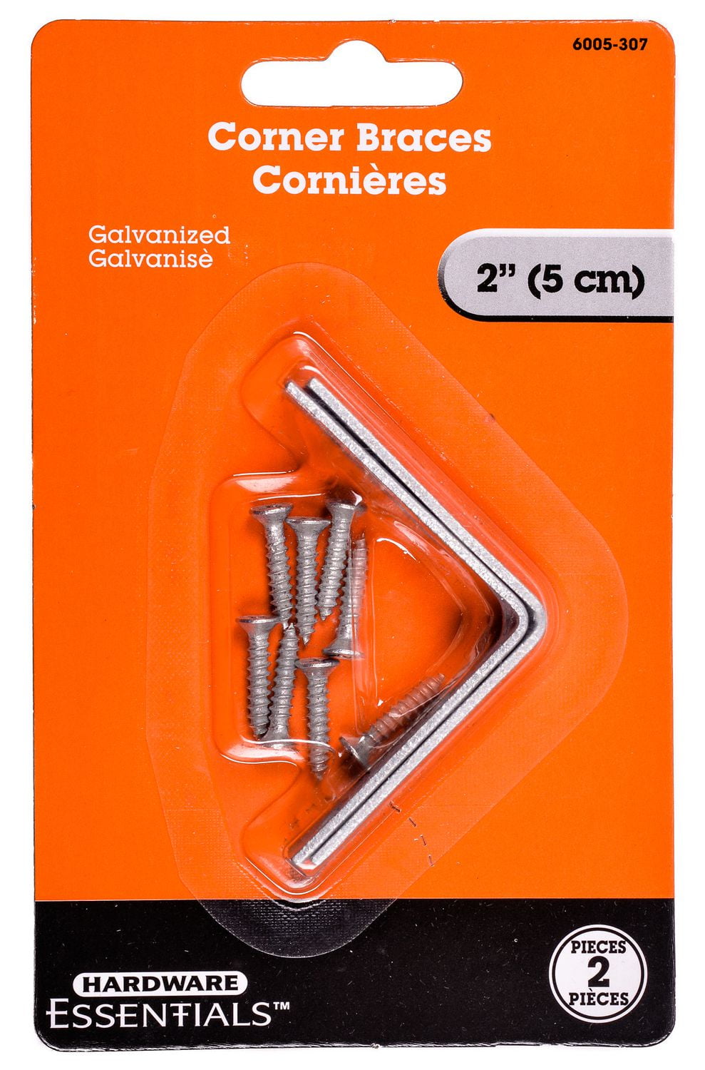Hardware Essentials 2" Galvanized Corner Brace | Walmart Canada