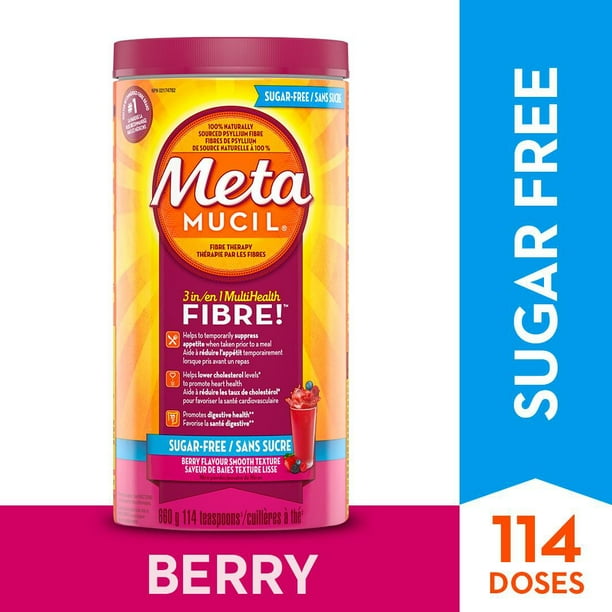 Metamucil 3 in 1 MultiHealth Fibre! Sugar-Free Fiber Suplement Powder ...