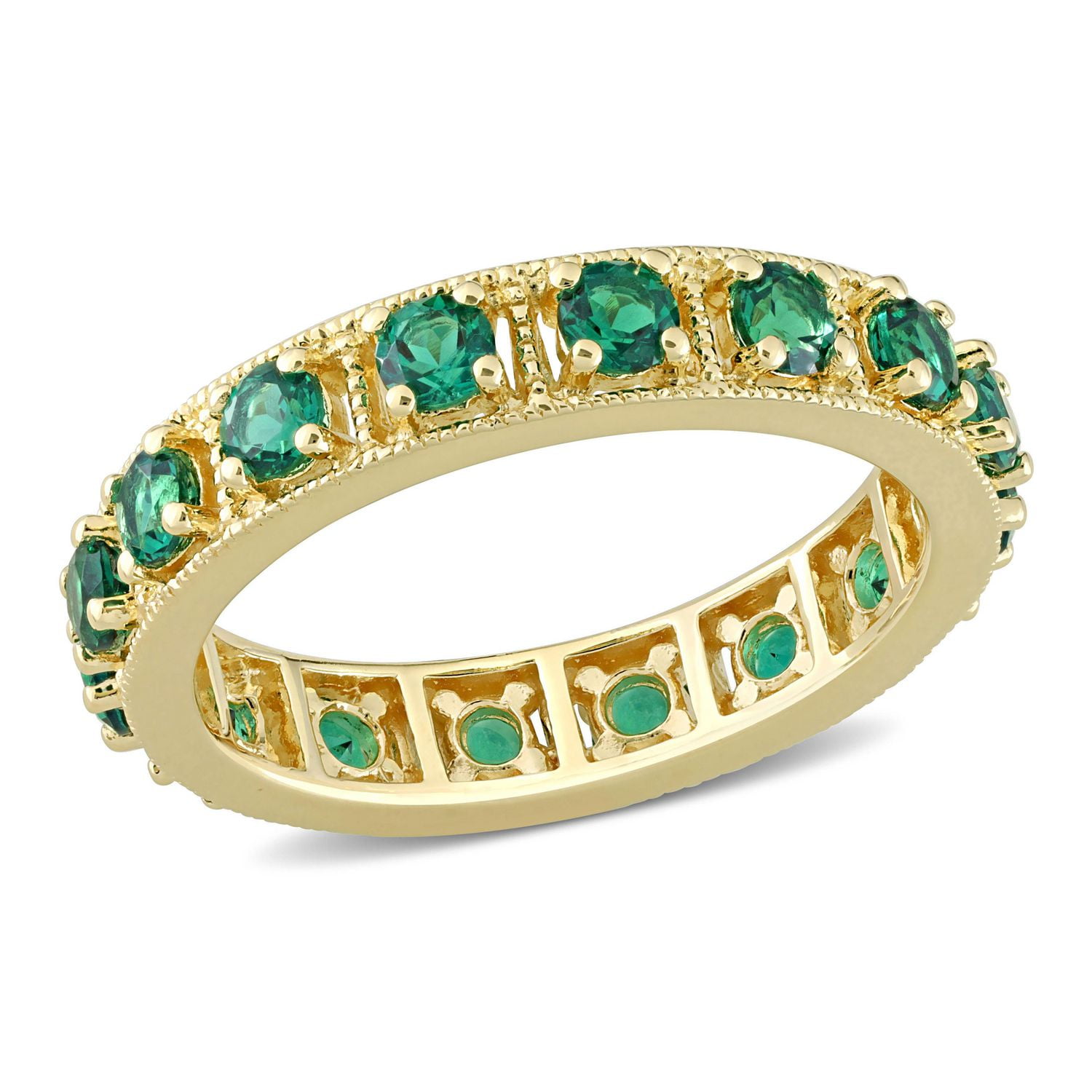 Click here for Miabella 1-2/5 Carat T. G.W. Created Emerald Yello... prices