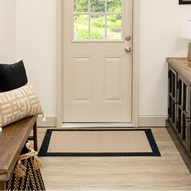 Hometrends Borderwell Polyester Accent Rug Grey, 30" x 45", Borderwell ...