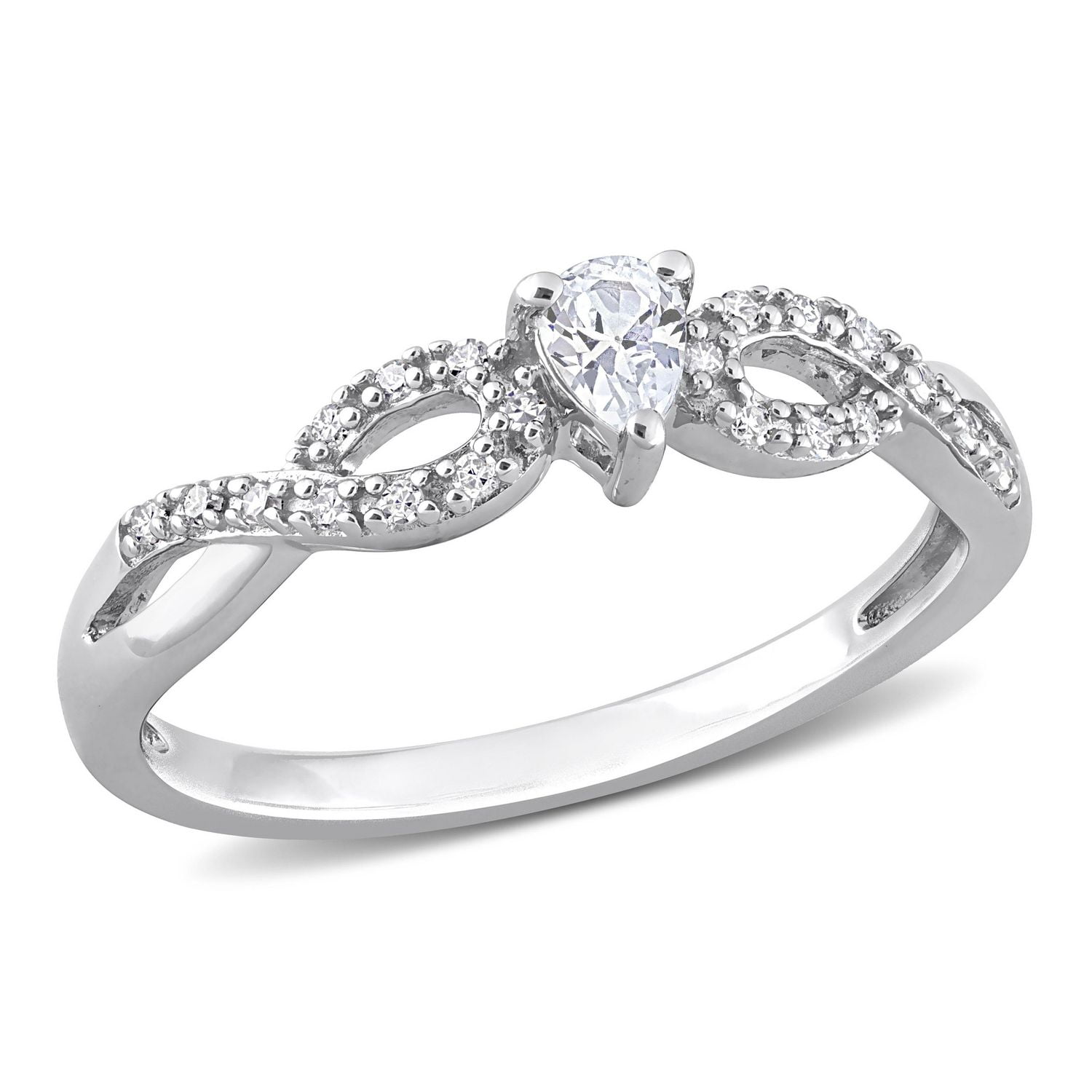 Click here for Miabella 1/4 Carat T. G.W. Created White Sapphire... prices
