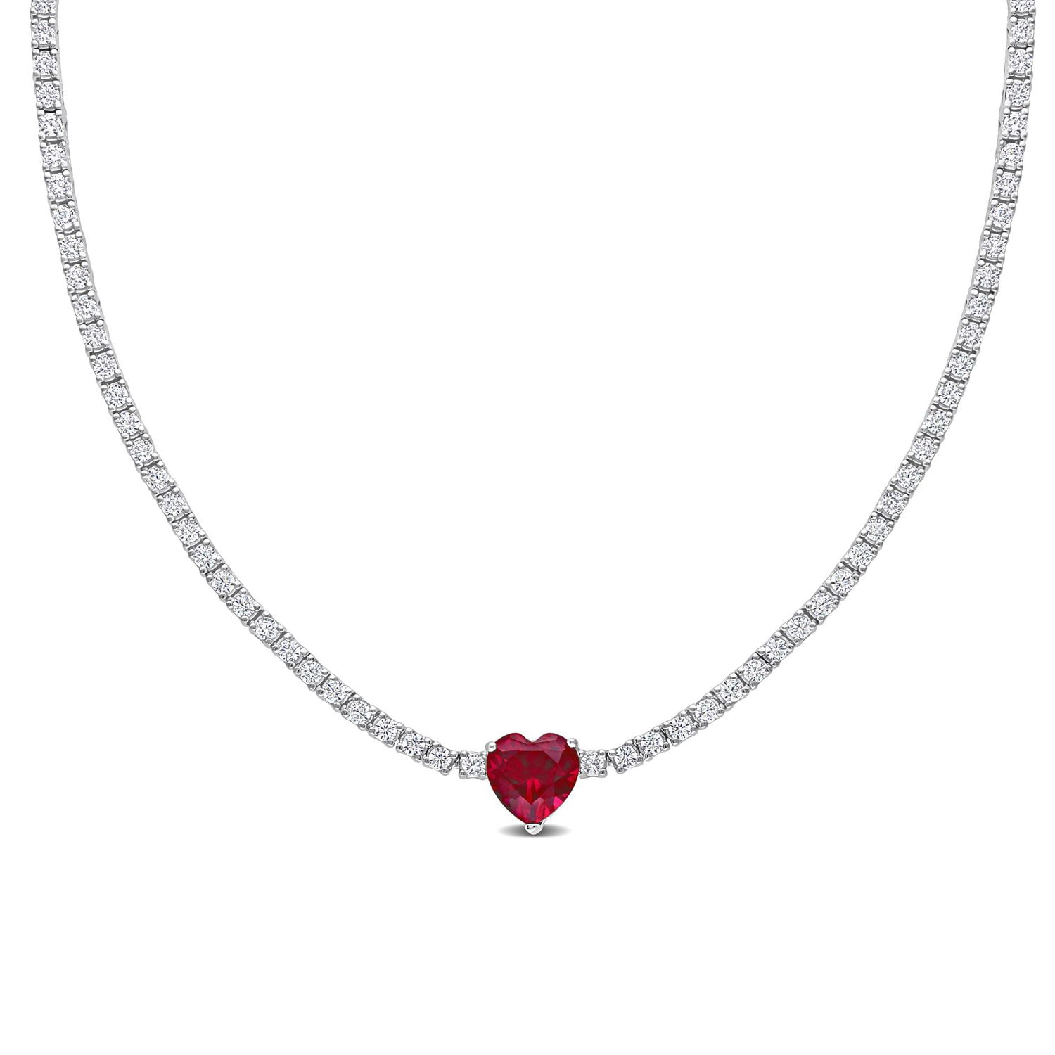 Click here for Miabella 18 Carat T. G.W. Created Ruby And Created... prices