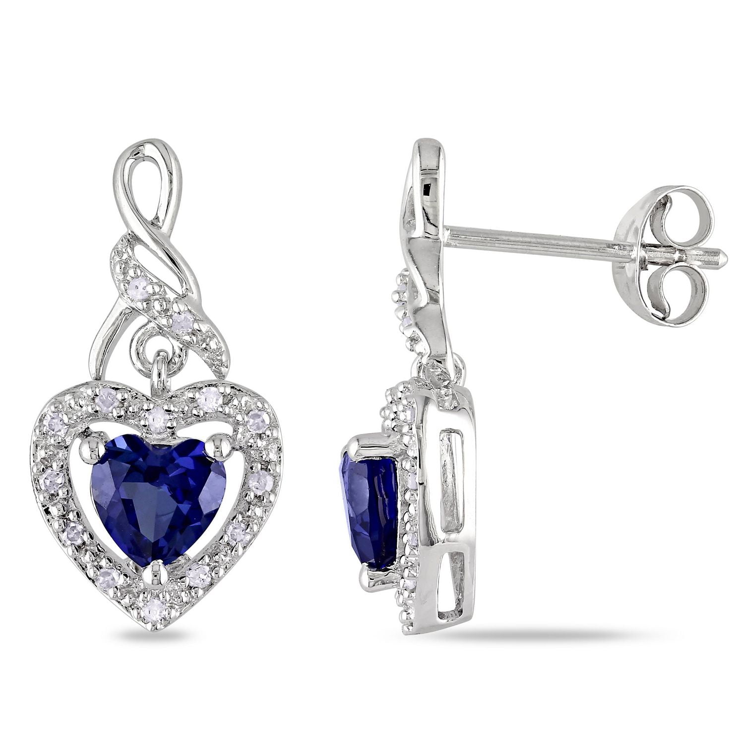 Click here for Miabella 1-1/8 Carat T. G.W. Created Blue Sapphire... prices