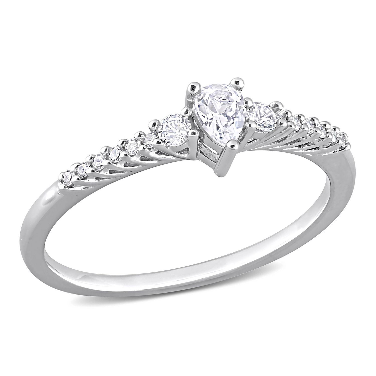 Click here for Miabella 1/3 Carat T. G.W. Created White Sapphire... prices
