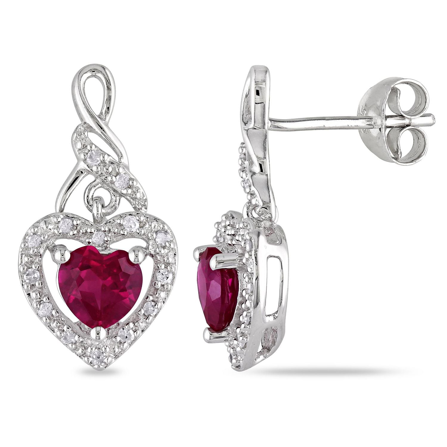 Click here for Miabella 1-1/6 Carat T. G.W. Created Ruby And 1/8... prices