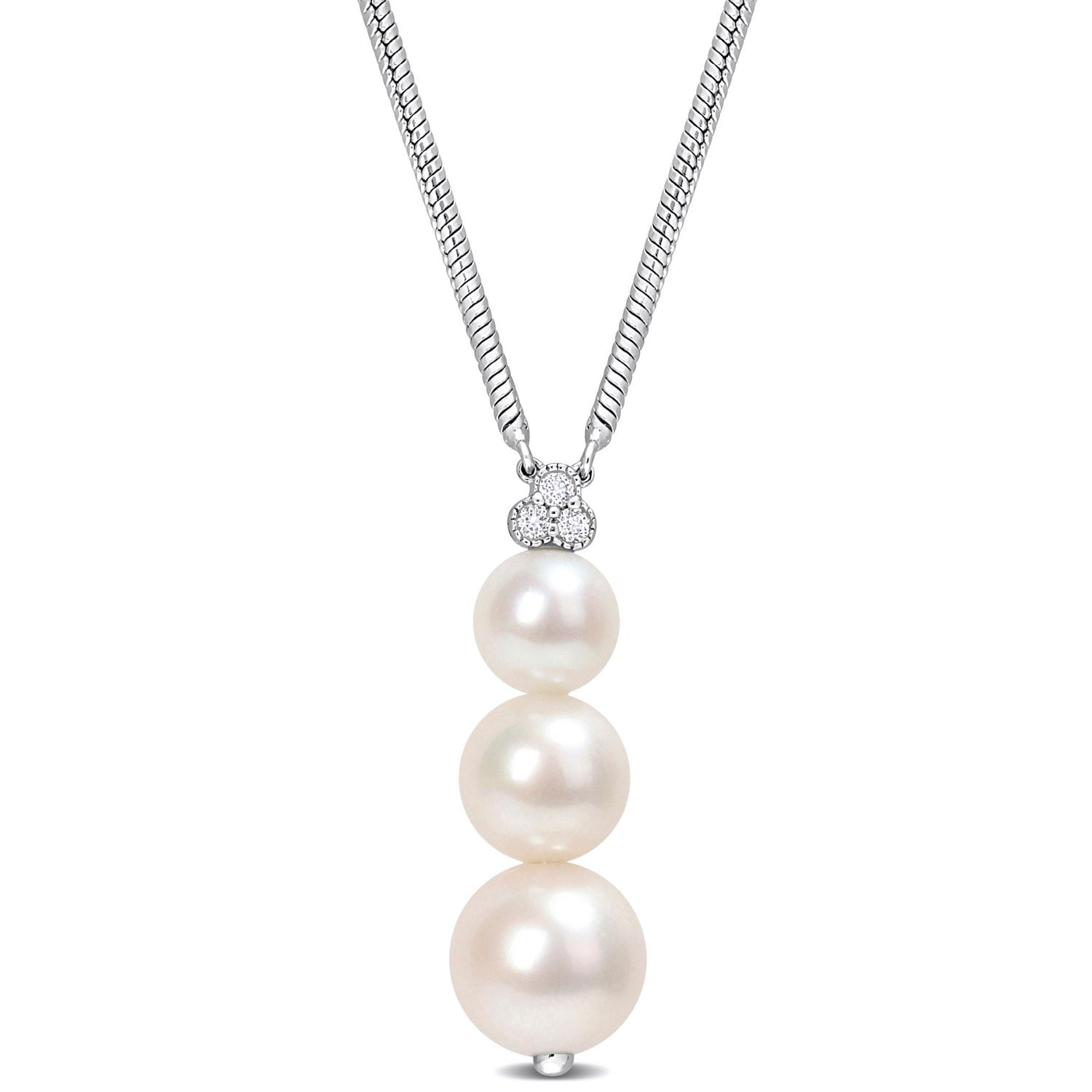 Click here for Miabella Freshwater Cultured Pearl And 1/10 Carat... prices