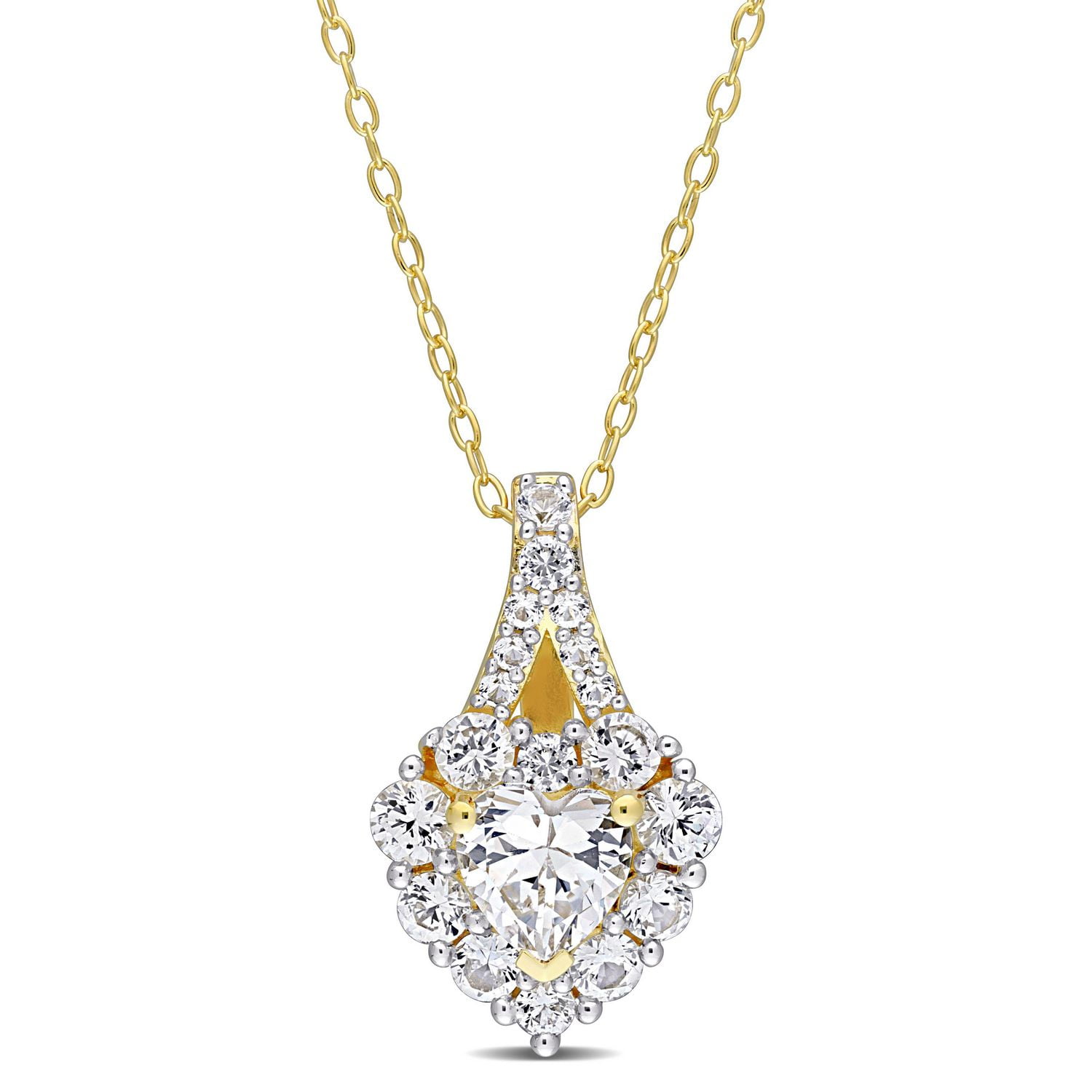 Click here for Miabella 2-7/8 Carat T. G.W. Created White Sapphir... prices