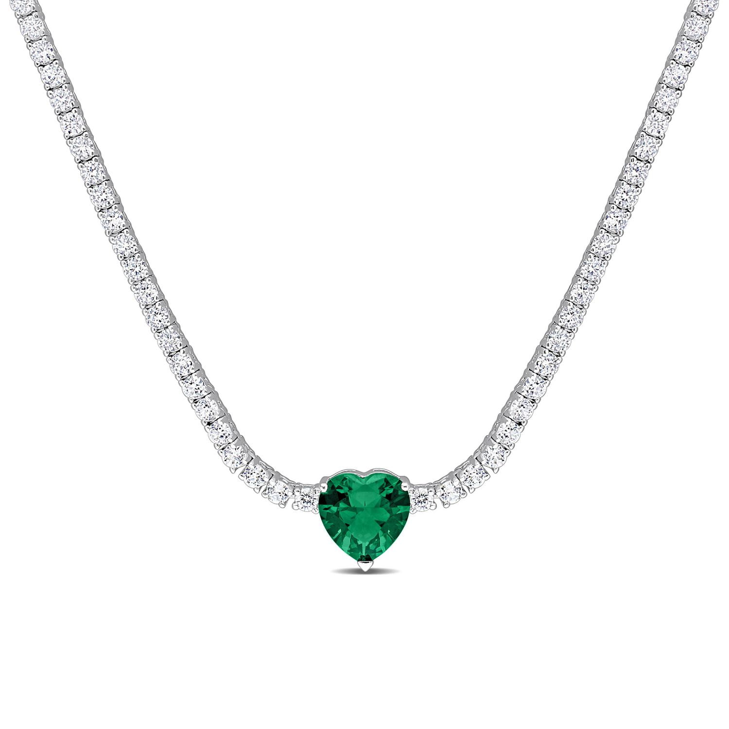Click here for Miabella 18 Carat T. G.W. Green Cubic Zirconia And... prices