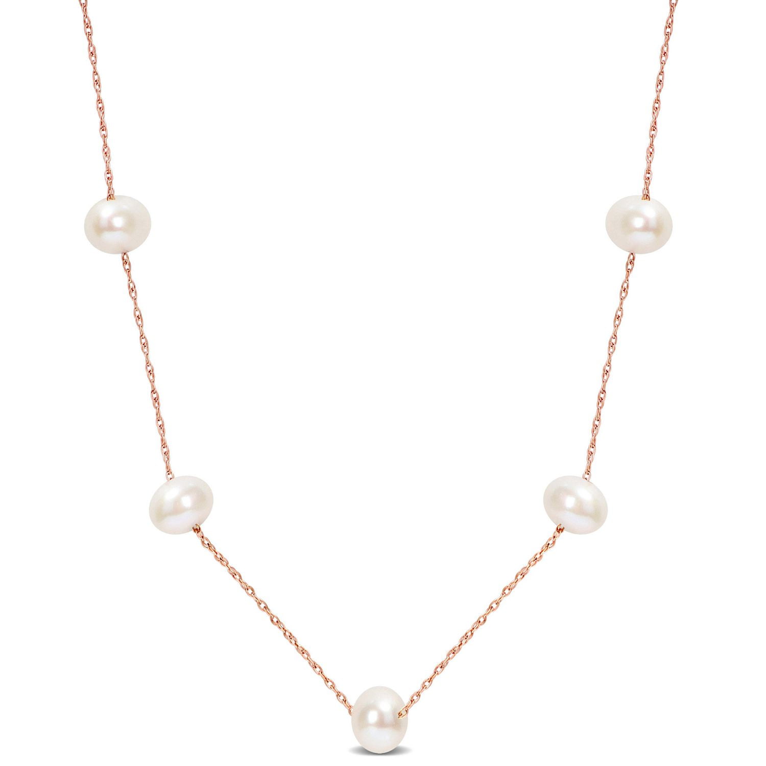 Click here for Miabella Cultured Freshwater Pearl 10k Rose Gold B... prices