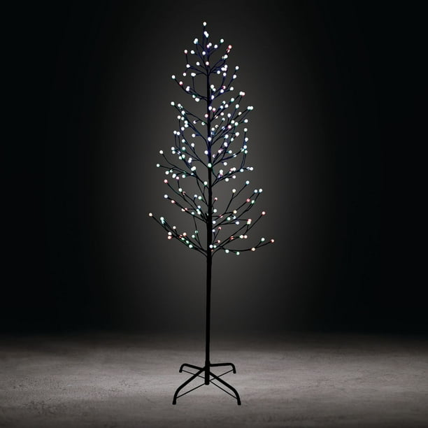 6FT Black Twig Tree with 200 Color Changing LED lights. Black twig Tree ...