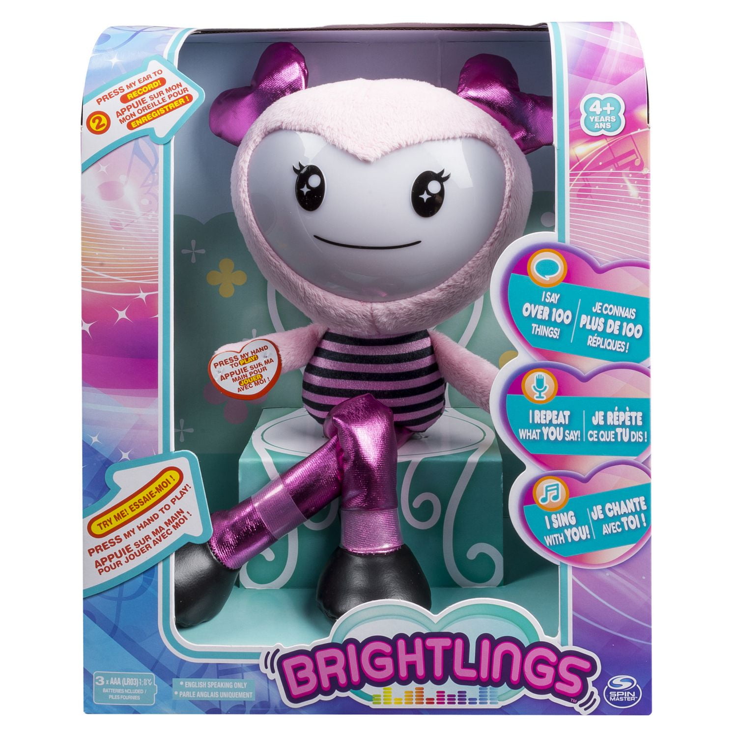 Brightlings Interactive Singing Pink Talking 15" Plush | Walmart Canada
