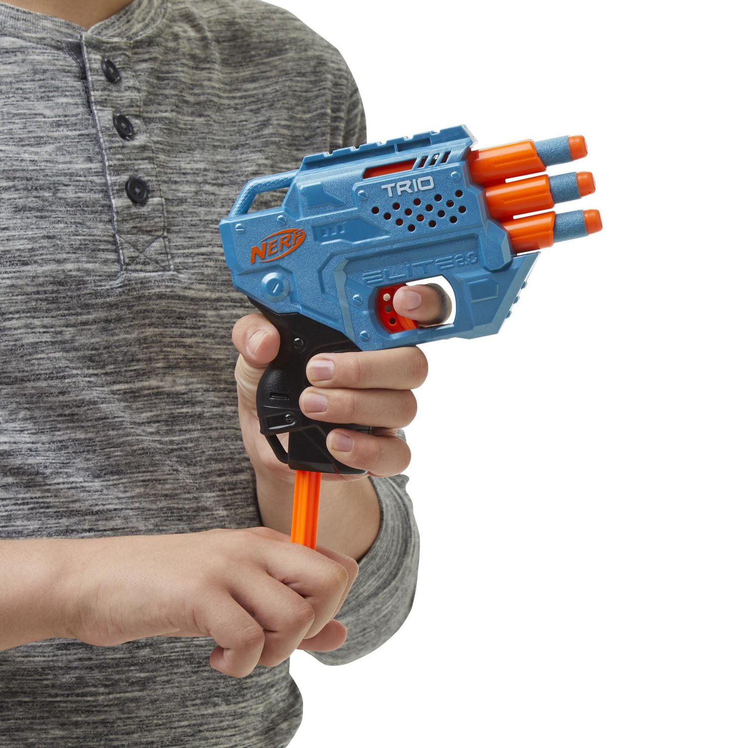 Nerf Elite 2.0 Trio SD 3 Blaster Includes 6 Official Nerf Darts 3 Barrel Blasting Tactical Rail for Customizing Capability Ages 8 and up