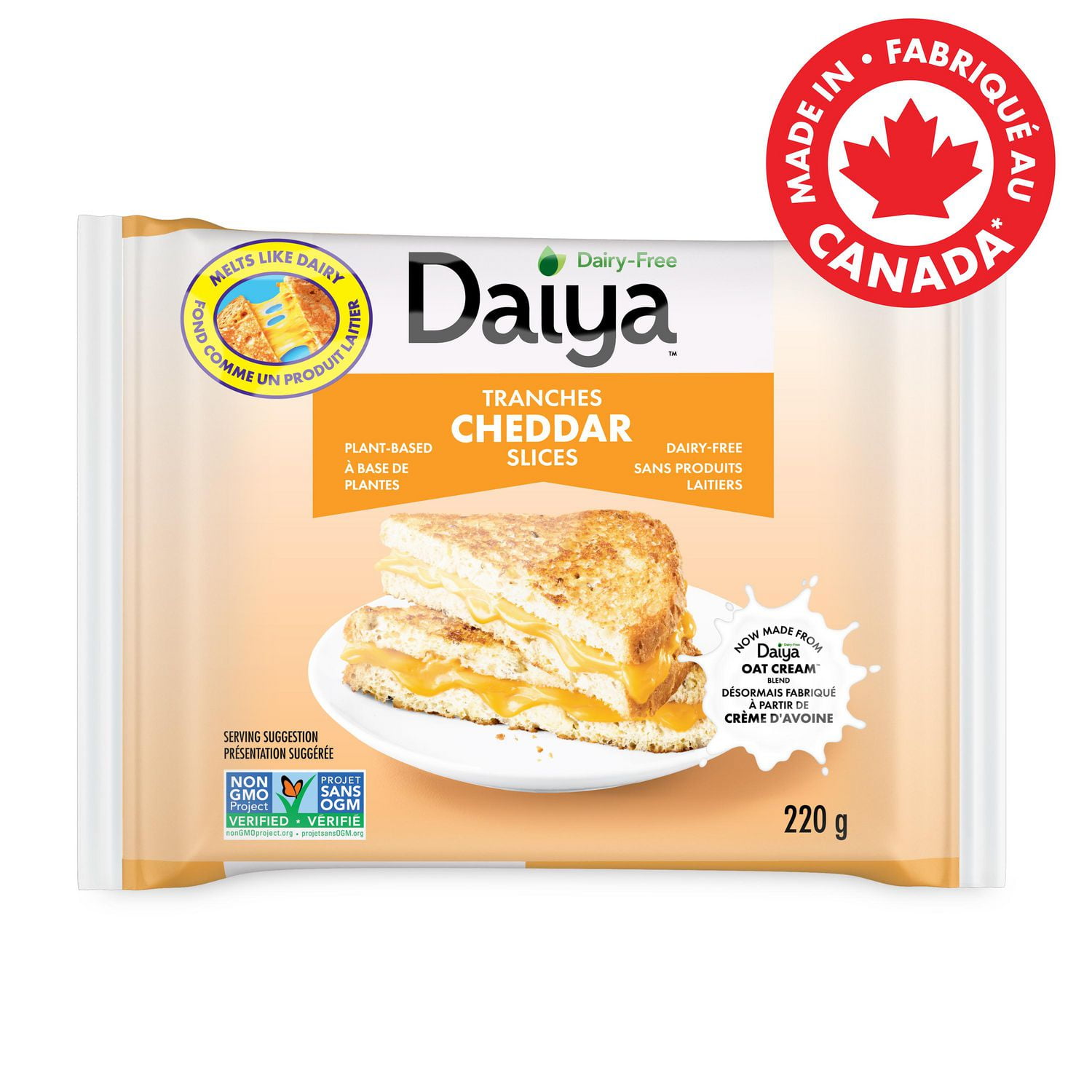 Daiya Dairy Free Cheddar Cheese Slices, 220g - Walmart.ca