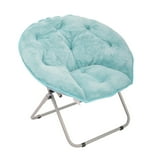 Plush Kids Moon Chair, Soft seat with plush aqua blue fabric - Walmart.ca