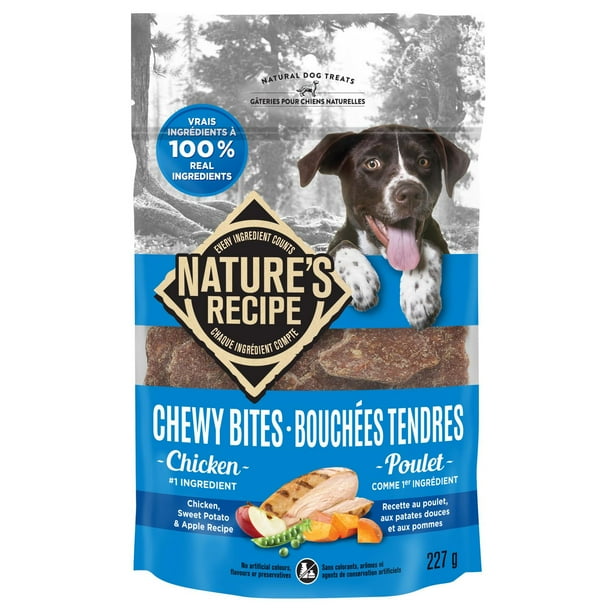 Nature's Recipe Chewy Bites Grain Free Natural Dog Treats, Chicken ...