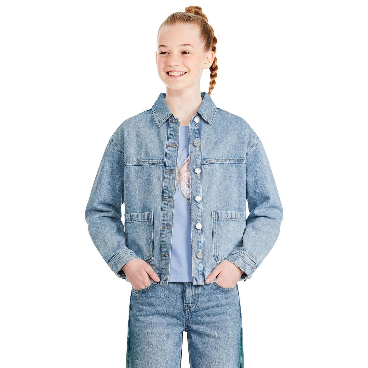 Click here for George Girls Denim Shacket 4 prices
