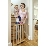 Storkcraft Easy Walk-Thru Wooden Safety Gate, White Adjustable Baby ...