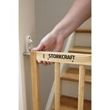 Storkcraft Easy Walk-Thru Wooden Safety Gate, White Adjustable Baby ...