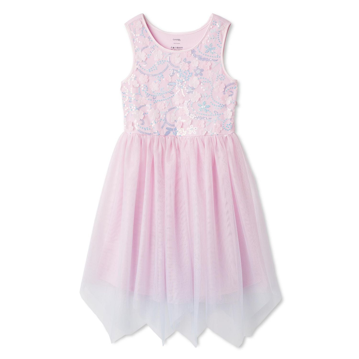 Click here for George Girls Sequin Mesh Dress 5 prices
