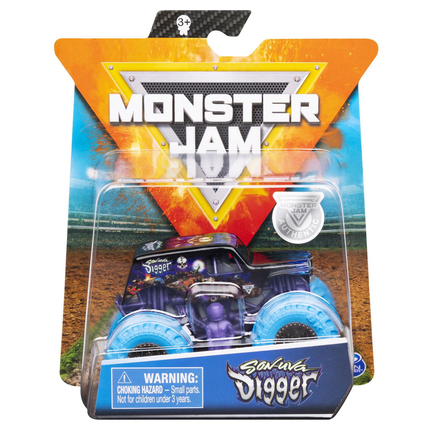 Monster Jam, Official Son-uva Digger Monster Truck, Die-Cast Vehicle ...