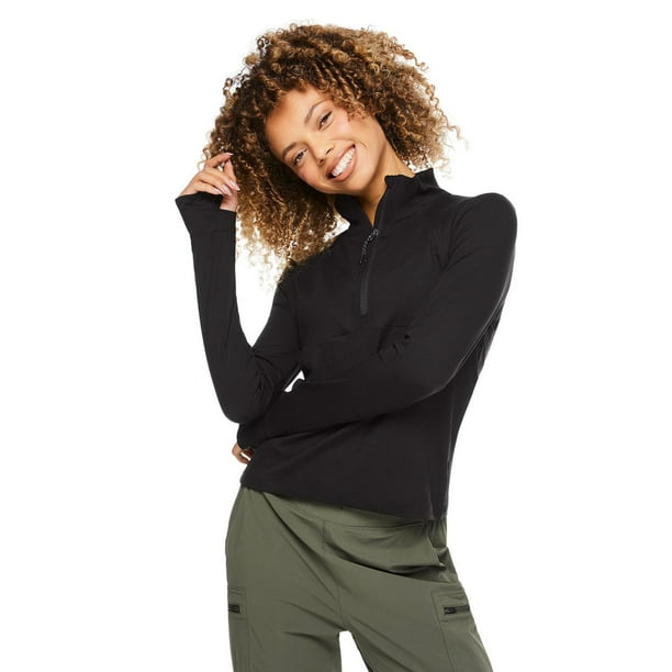 Athletic Works Women's Quarter-Zip Popover - Walmart.ca