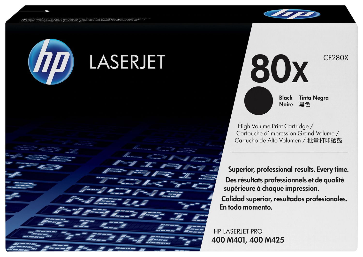 HP 80X (CF280X) Black High Yield Original LaserJet Toner Cartridge ...