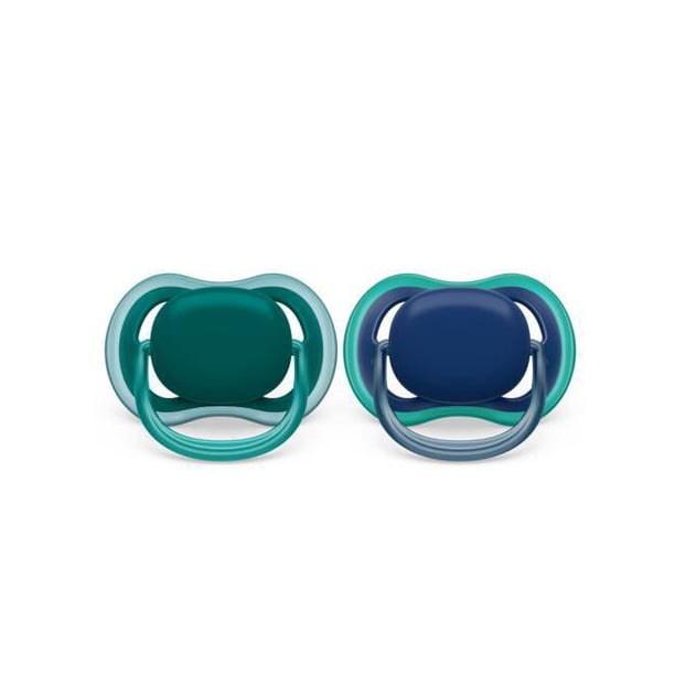 Philips Avent Ultra Air Pacifier 6-18m, deep opal / steel blue, 2 pack ...