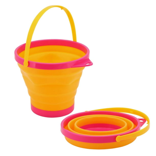 Play Day 96404 Collapsible Beach Bucket Sand Toy for Kids Summer Fun ...