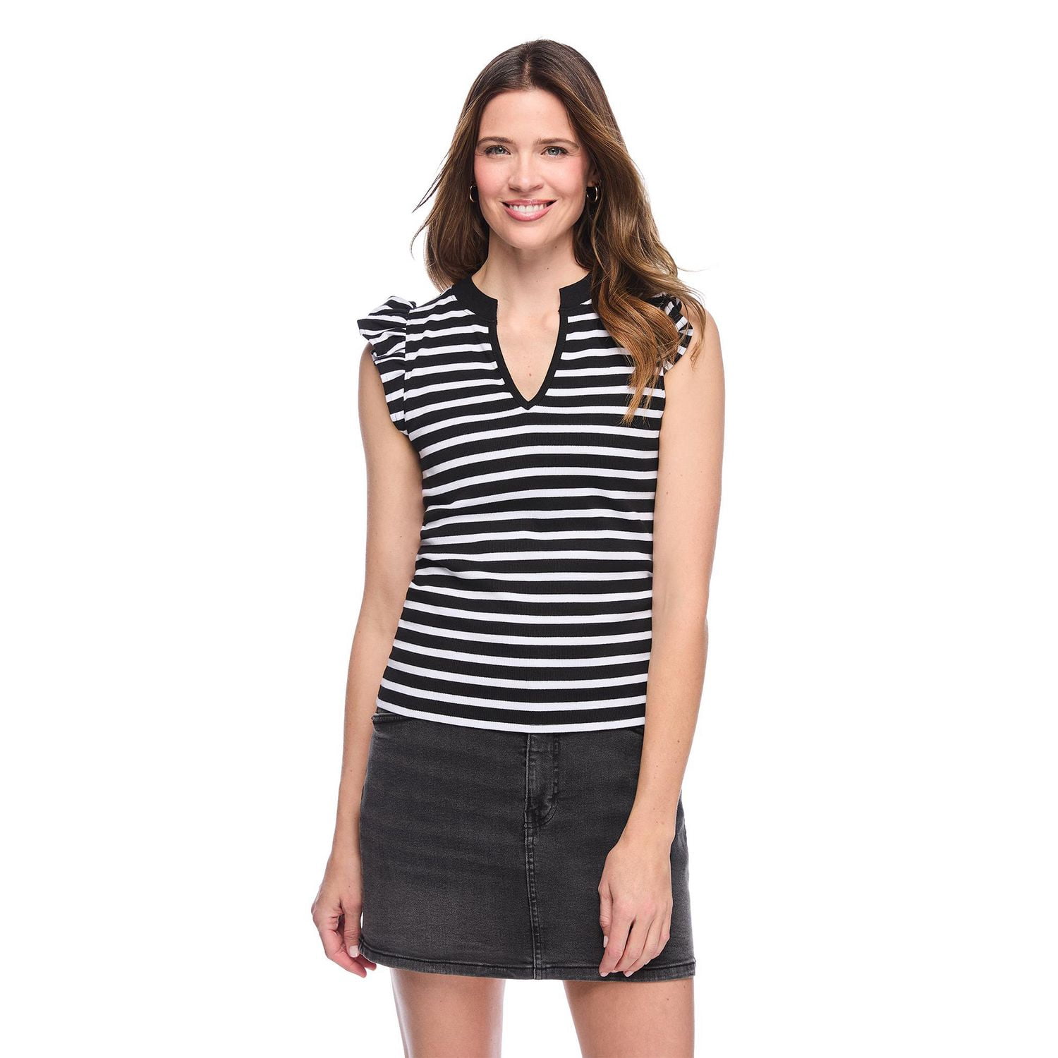 Click here for George Womens Flutter Sleeve Top M prices