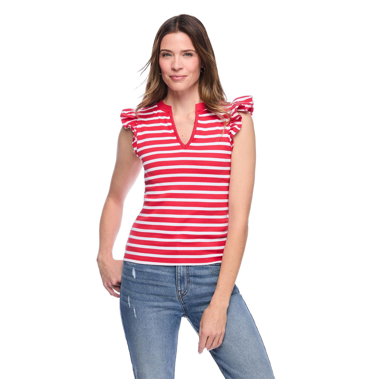 Click here for George Womens Flutter Sleeve Top M prices