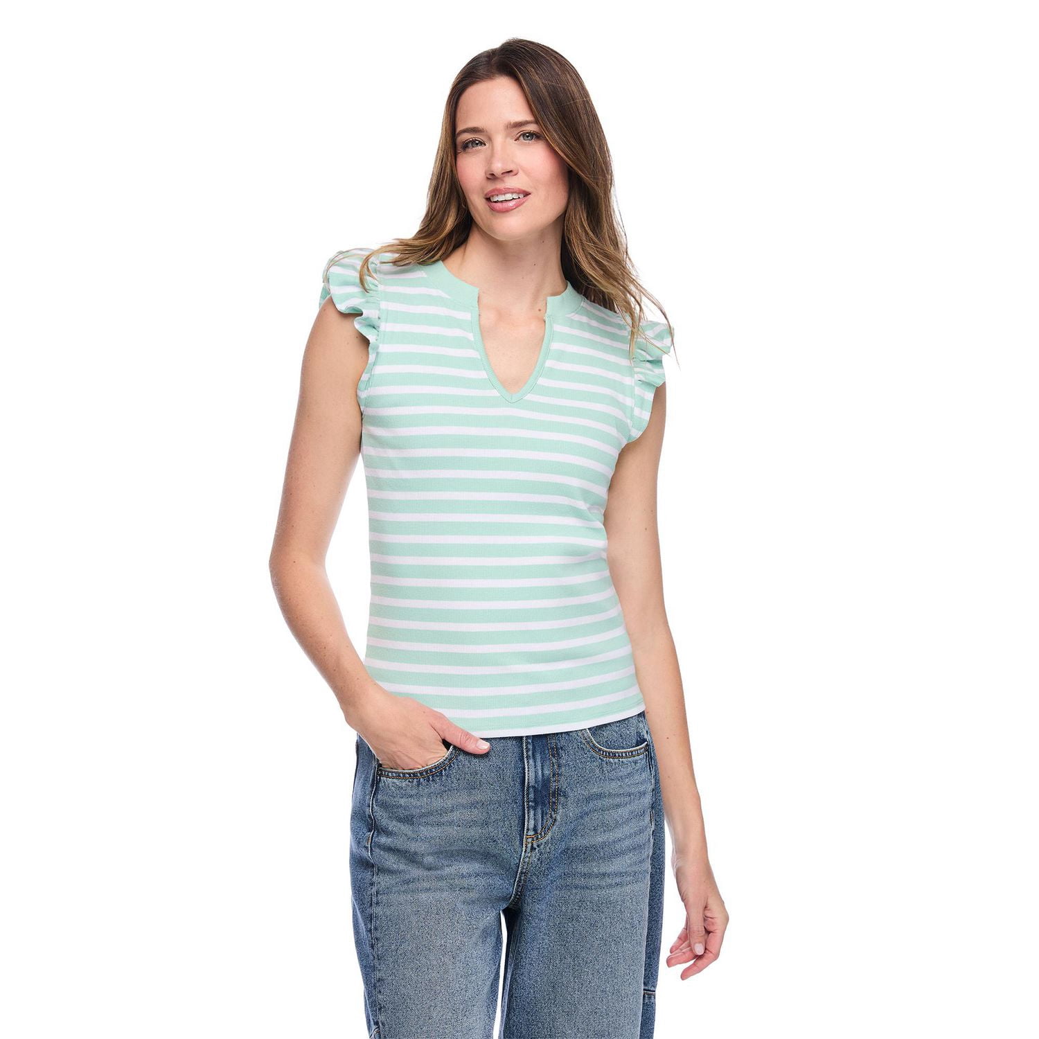 Click here for George Womens Flutter Sleeve Top S prices