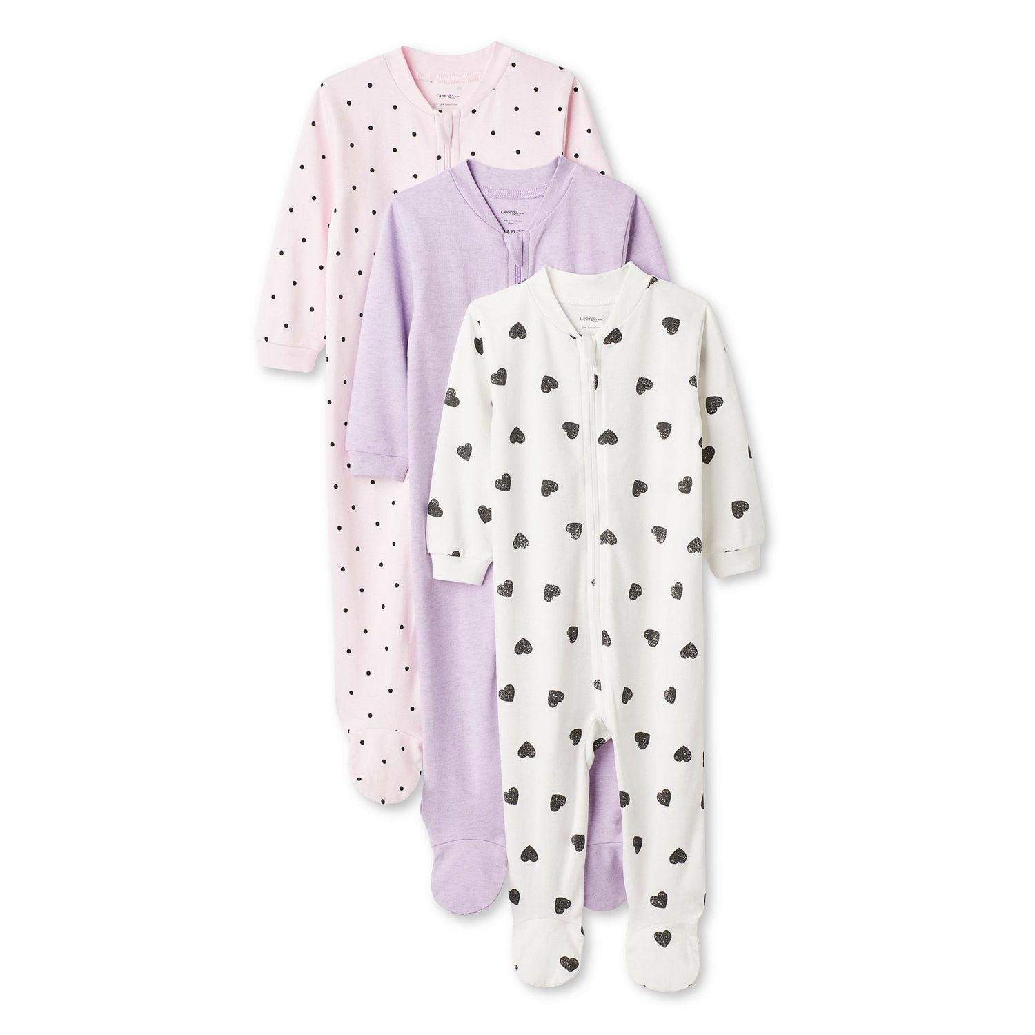 Click here for George Baby Girls Sleeper 3-Pack 12-18 Months prices