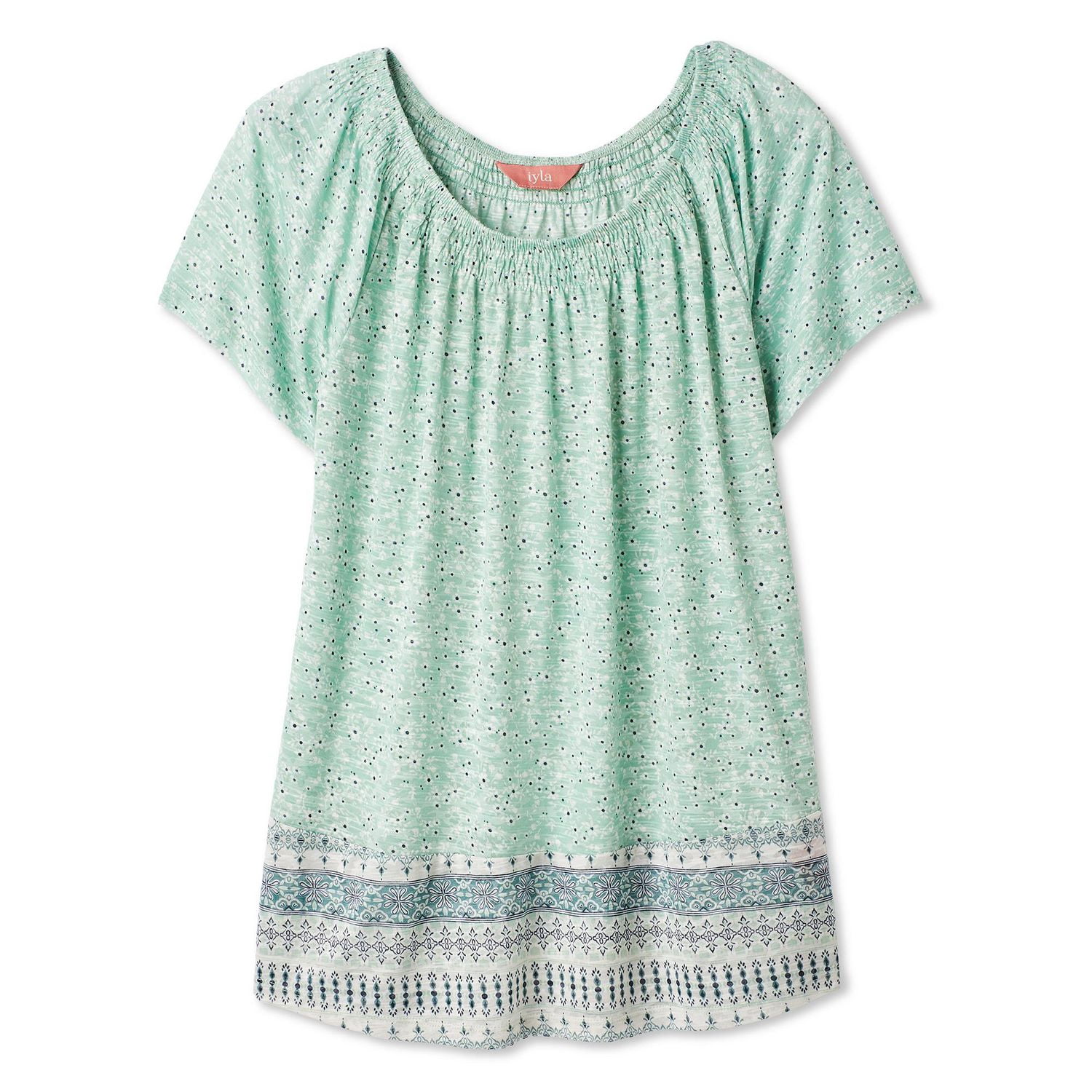 Click here for Iyla Womens Smocked Top Xl prices