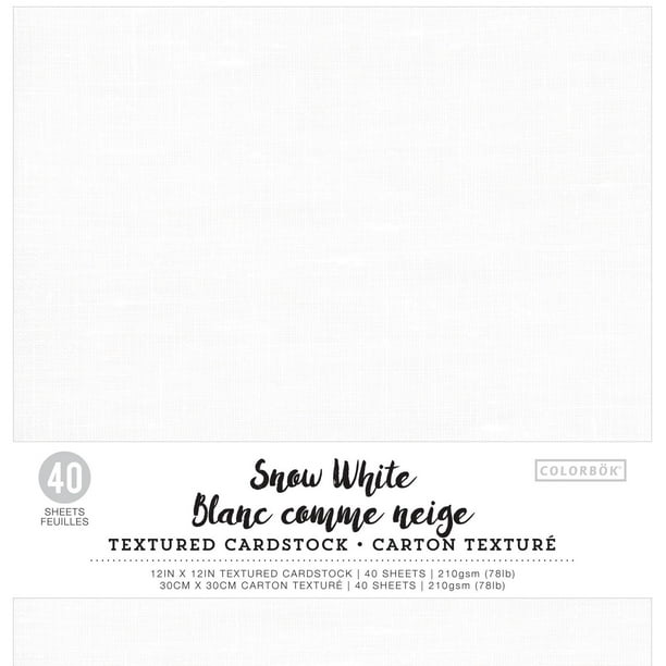 Colorbok Snow White Textured Cardstock, 40 Sheets - Walmart.ca