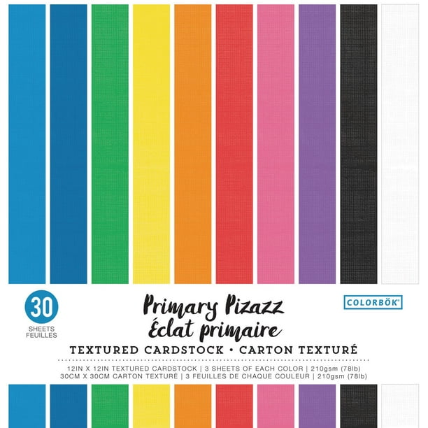 Colorbok Primary Pizzaz Textured Cardstock, 30 Sheets - Walmart.ca