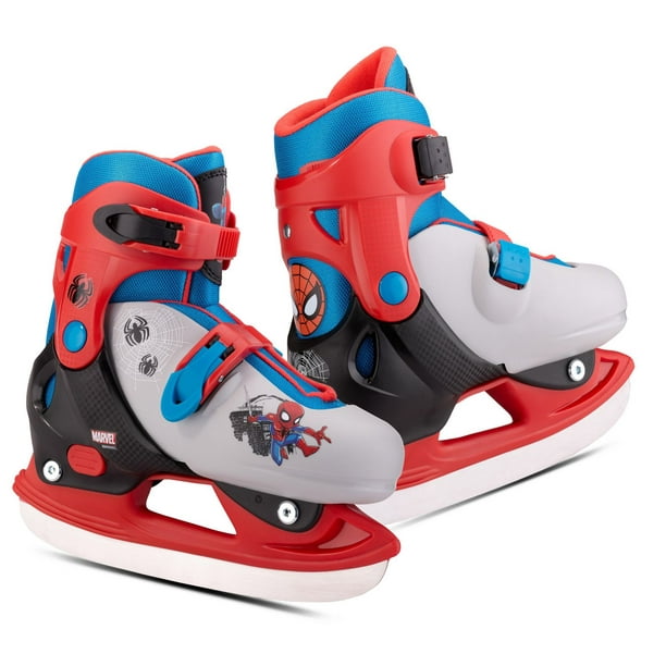 Marvel Spider-Man Hardshell Adjustable Ice Skates, small (Y12-2), grey ...