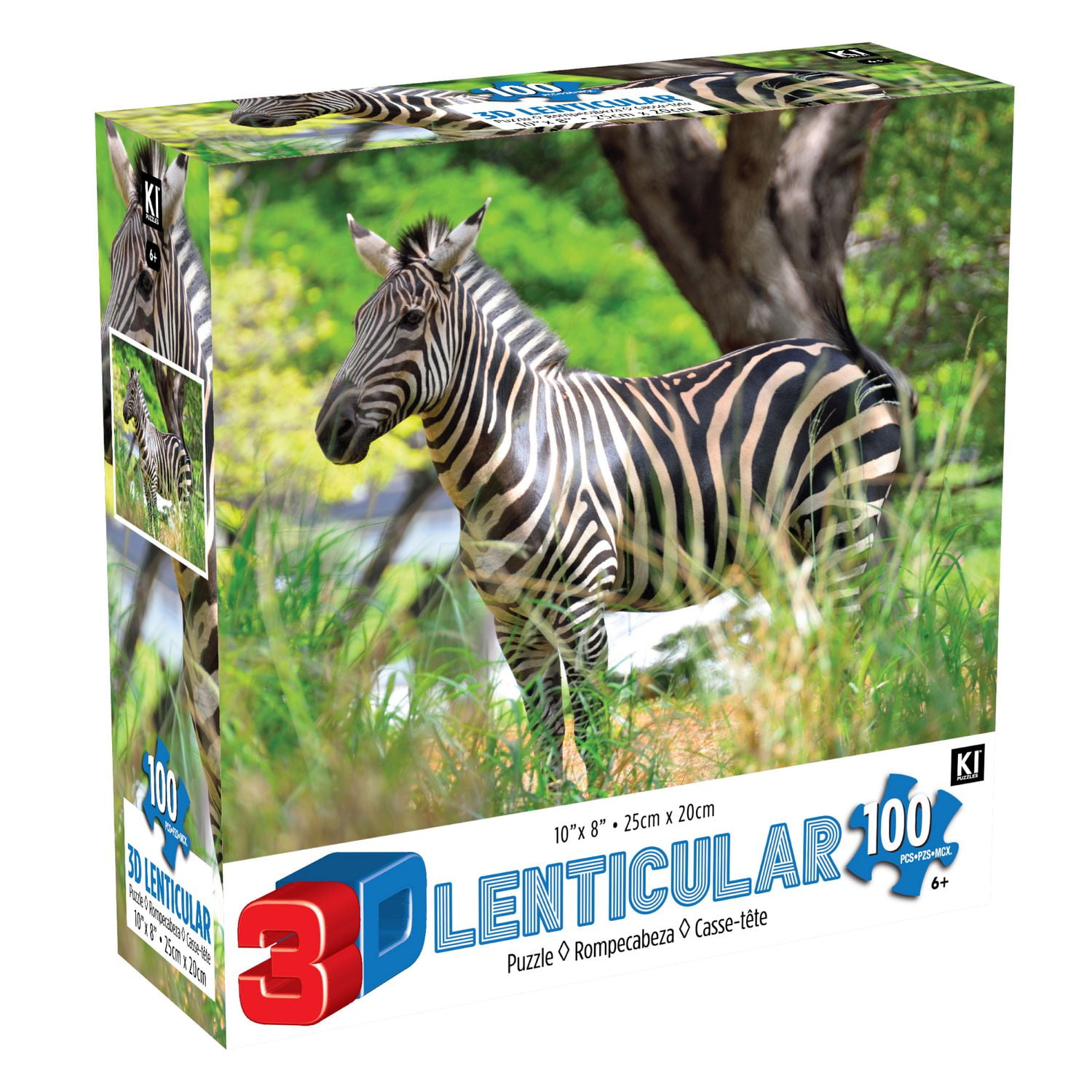 100 Piece Lenticular Zebra Jigsaw Puzzle | Walmart Canada