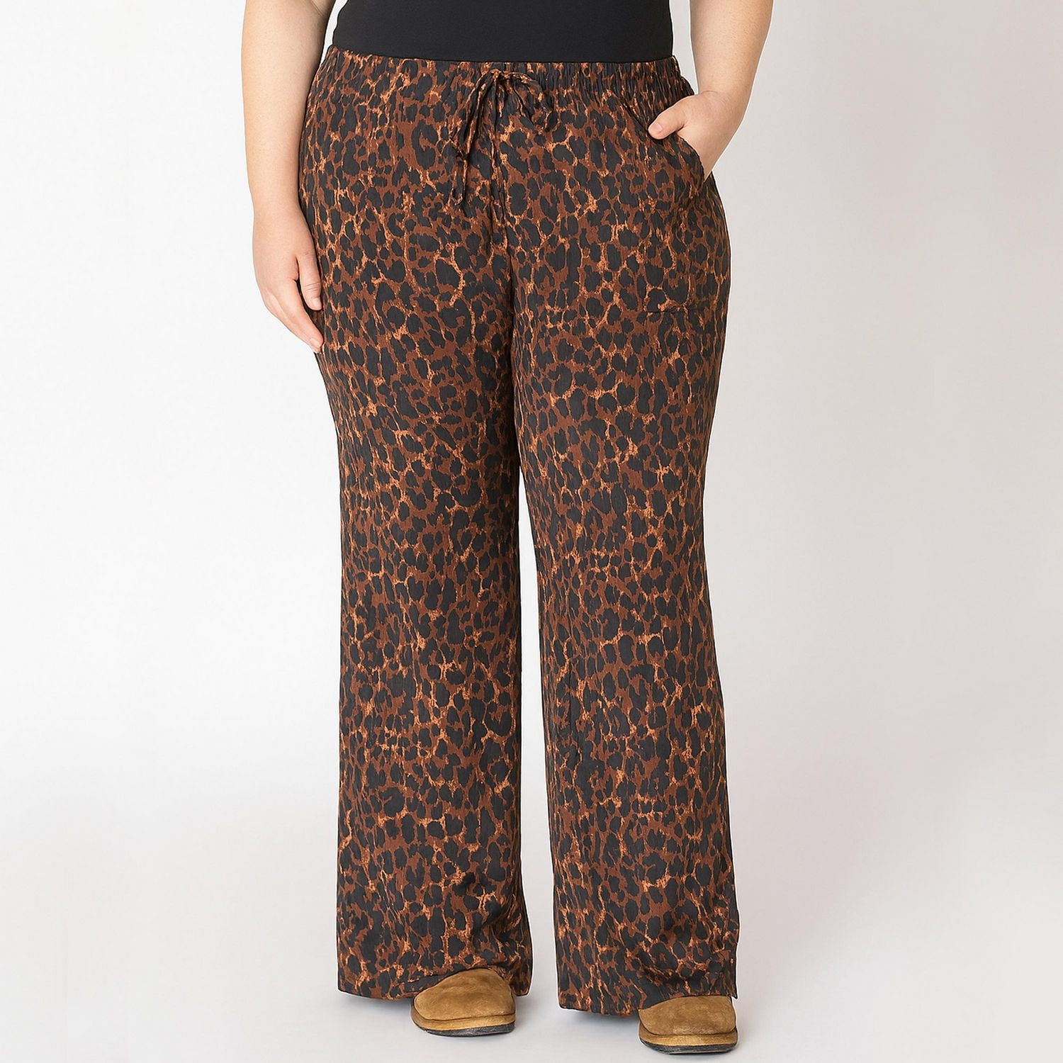 Click here for Devoted Womens Plus Size Animal Print Flowy Pants... prices