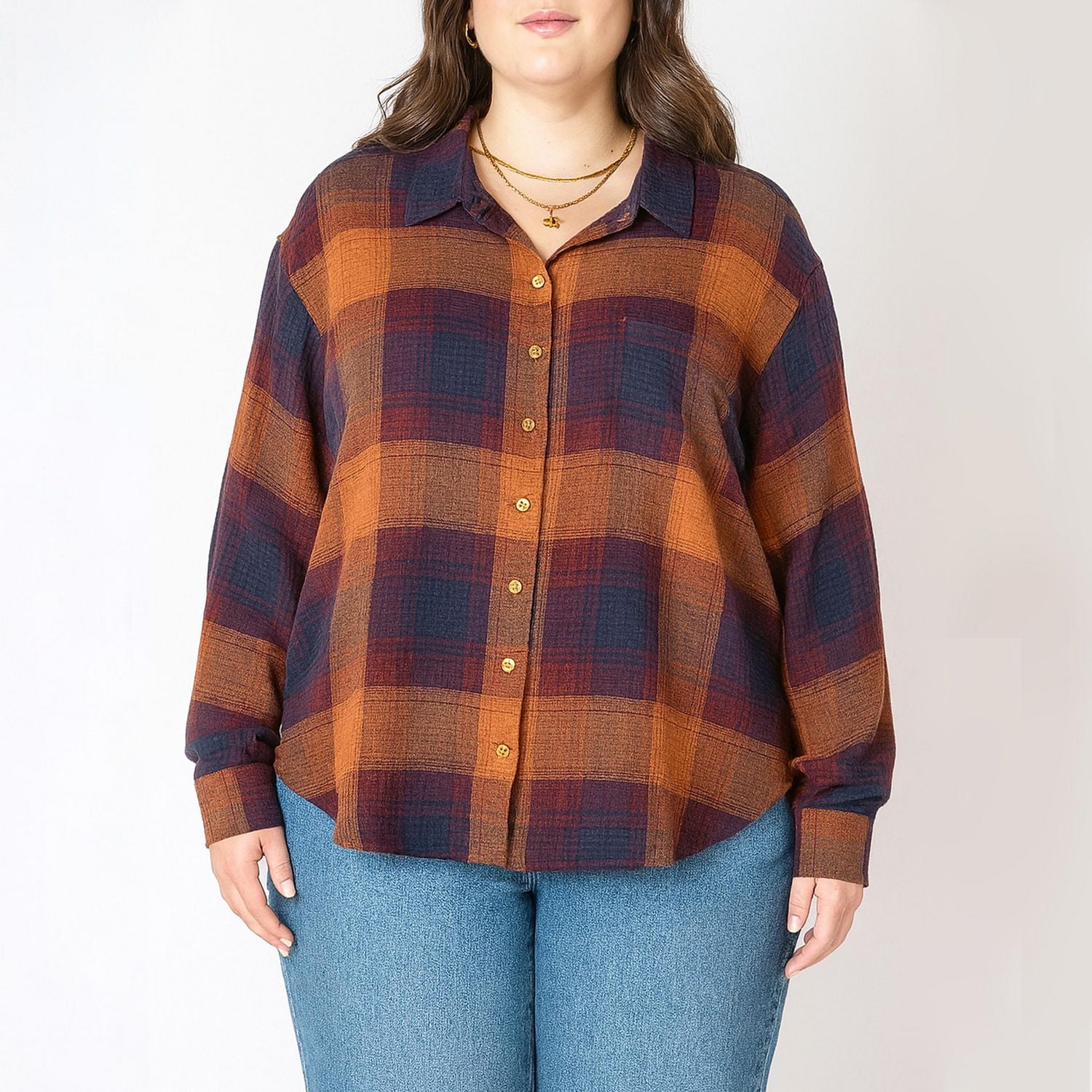 Click here for Devoted Womens Plus Size Long Sleeve Textured Plai... prices