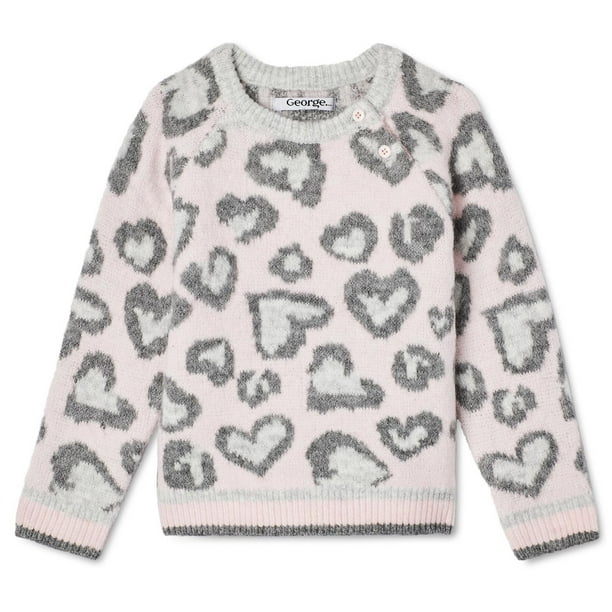 George Toddler Girls' Leopard Print Sweater - Walmart.ca