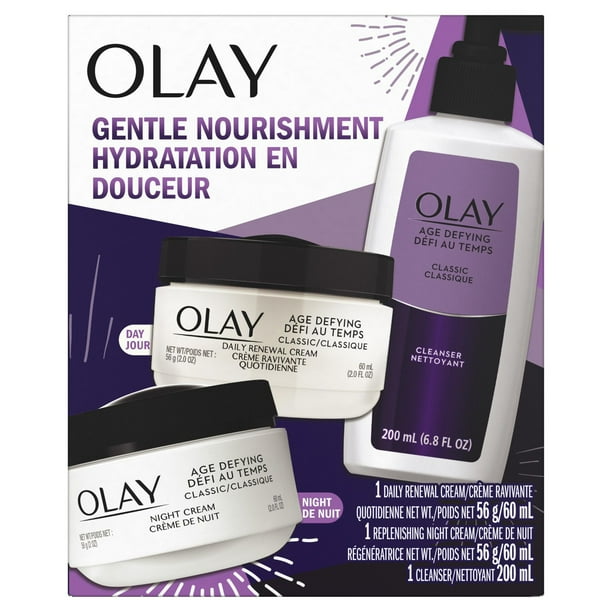 Olay Gentle Nourishment Gift Set, Face Moisturizer 60 mL, Night Cream ...