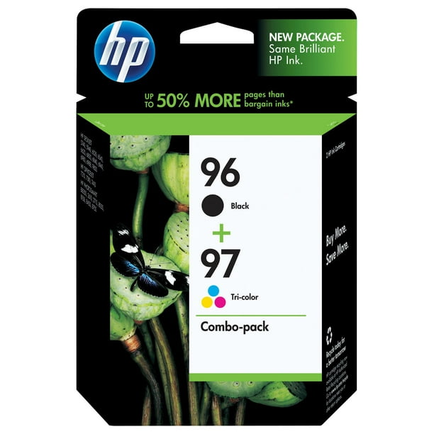 HP 96 Black & 97 Tri-colour Original Ink Cartridges, 2-Pack (C9353FN ...