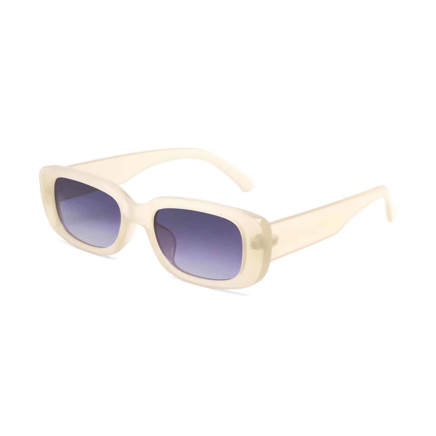 Click here for No Boundaries Womens Beige Rectangle Sunglasses On... prices
