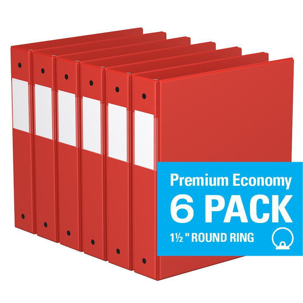 Davis Group, Premium Economy, Round Ring, Binder, 6 Pack, 1.5" - Walmart.ca