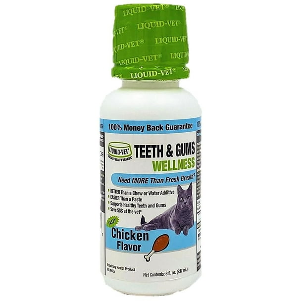 Liquid-Vet Feline Teeth & Gums Wellness - Chicken Flavor, 8 fl oz ...