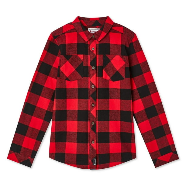 Canadiana Girls' Flannel Shirt - Walmart.ca