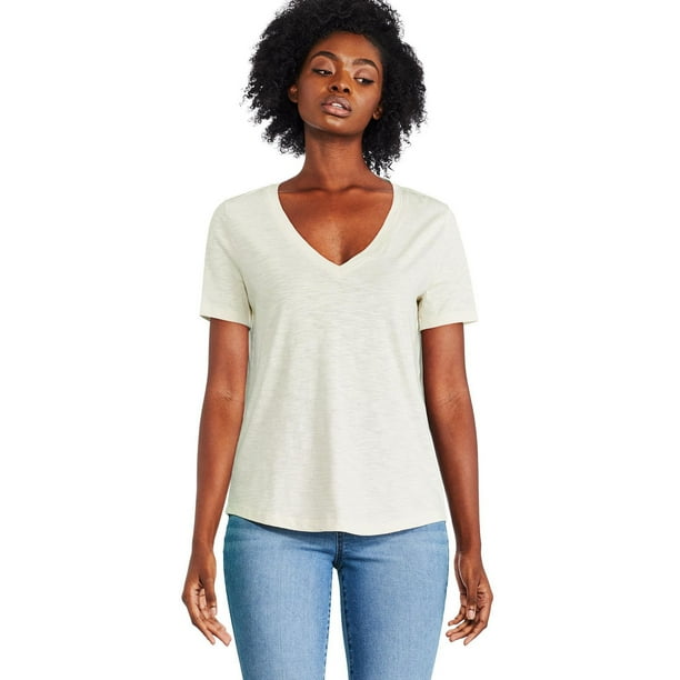 George Women's V-Neckline Tee - Walmart.ca